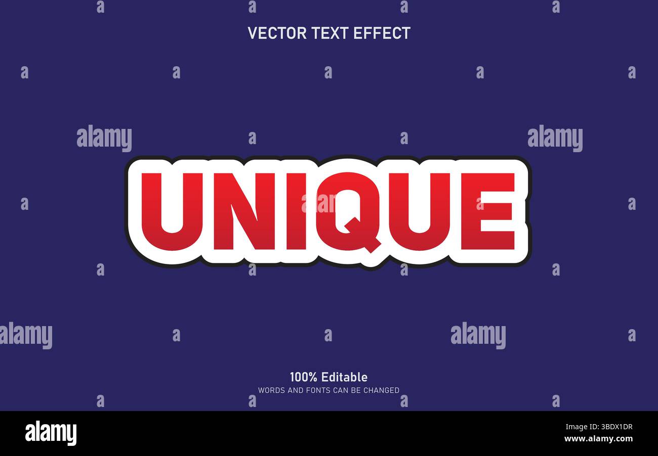 Unique cartoon style text effect Stock Vector Image & Art - Alamy