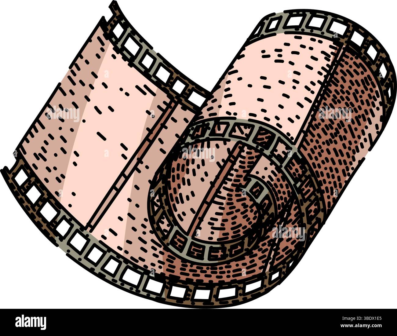 analog film reel sketch hand drawn vector Stock Vector Image & Art - Alamy