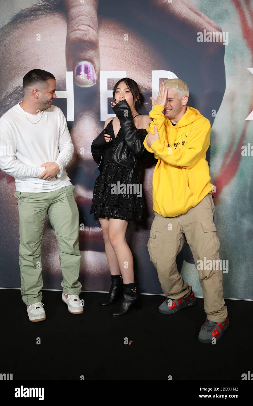 Sydney, Australia. 26th May 2025. L-R: Michael Philippou (film director), Sora Wong (actress in ...