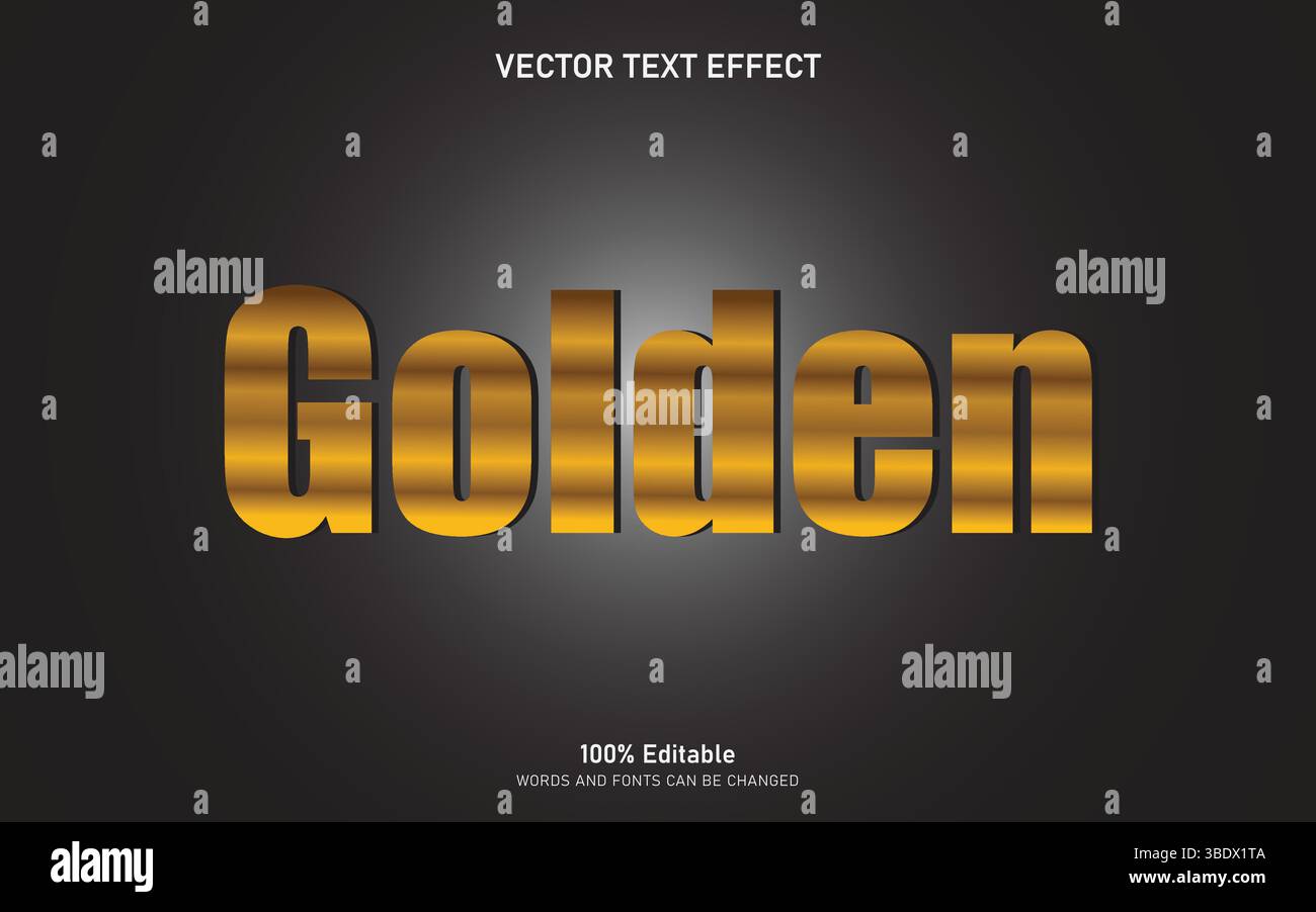 Golden text effect Stock Vector Image & Art - Alamy