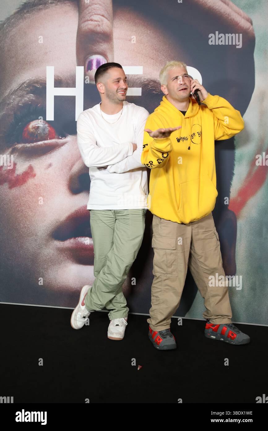 Sydney, Australia. 26th May 2025. L-R: Michael Philippou (film director ...