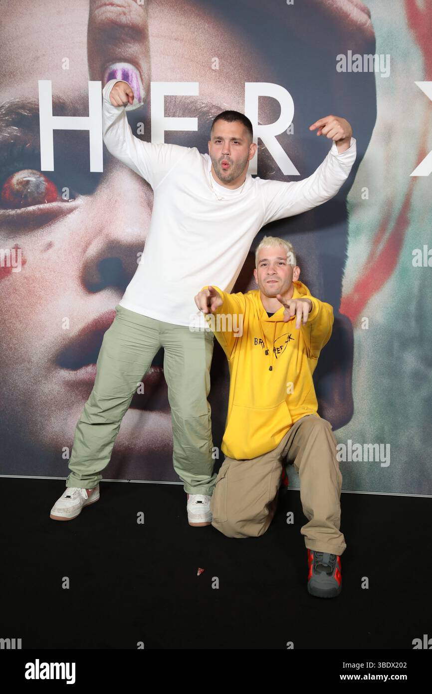 Sydney, Australia. 26th May 2025. L-R: Michael Philippou (film director ...