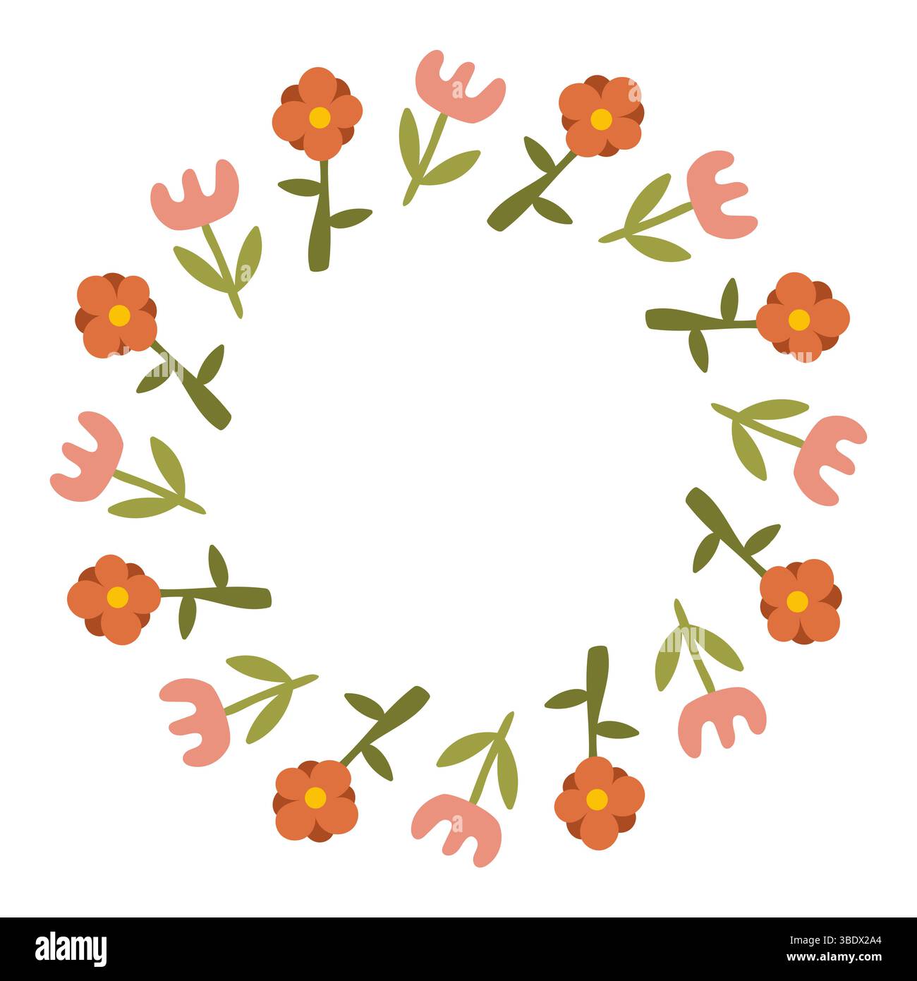 Cartoon simple vector wreath Stock Vector Images - Alamy