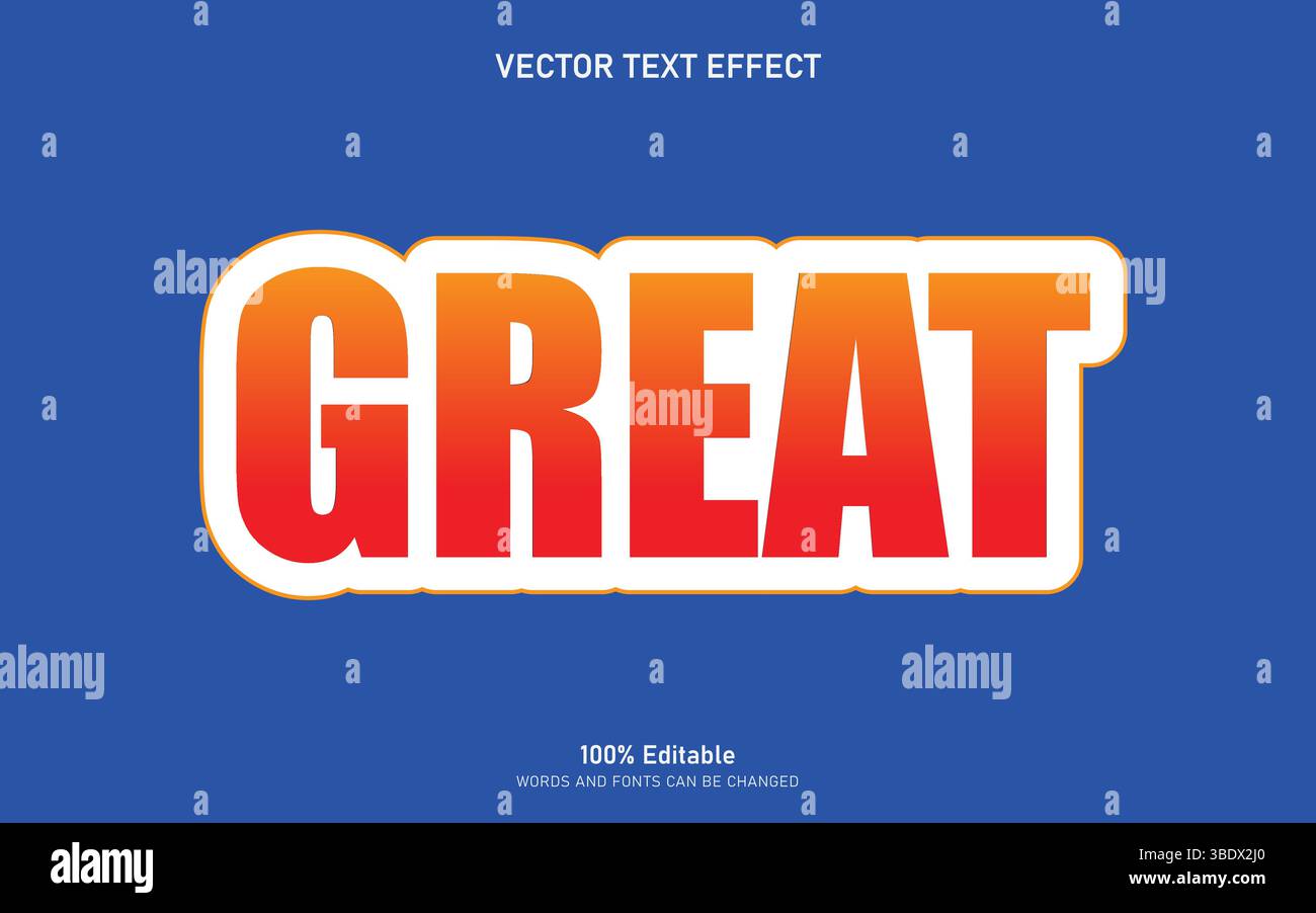 Great text effect Stock Vector Image & Art - Alamy