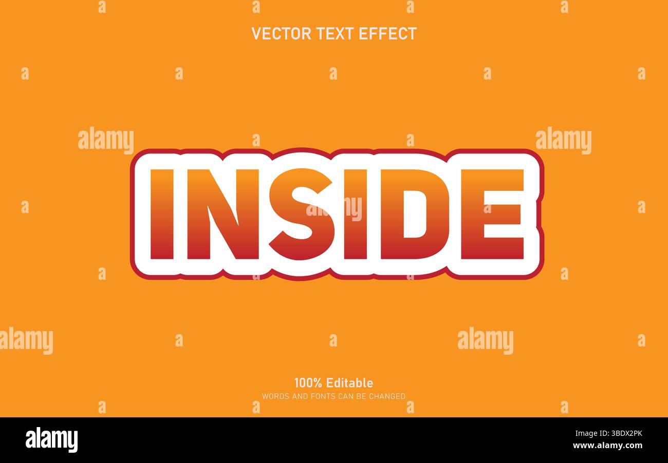 Inside text effect Stock Vector Image & Art - Alamy