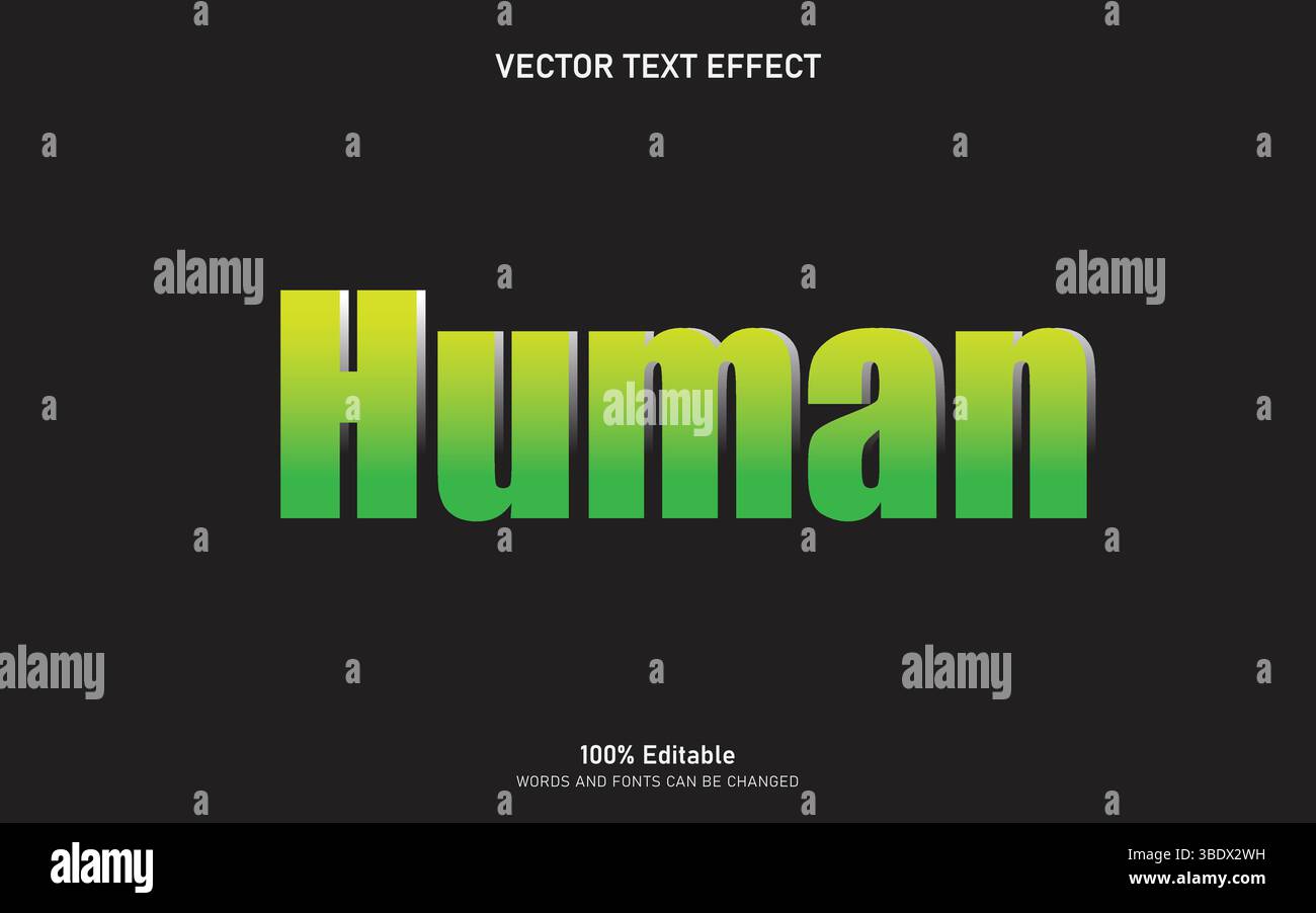 Human text effect Stock Vector Image & Art - Alamy