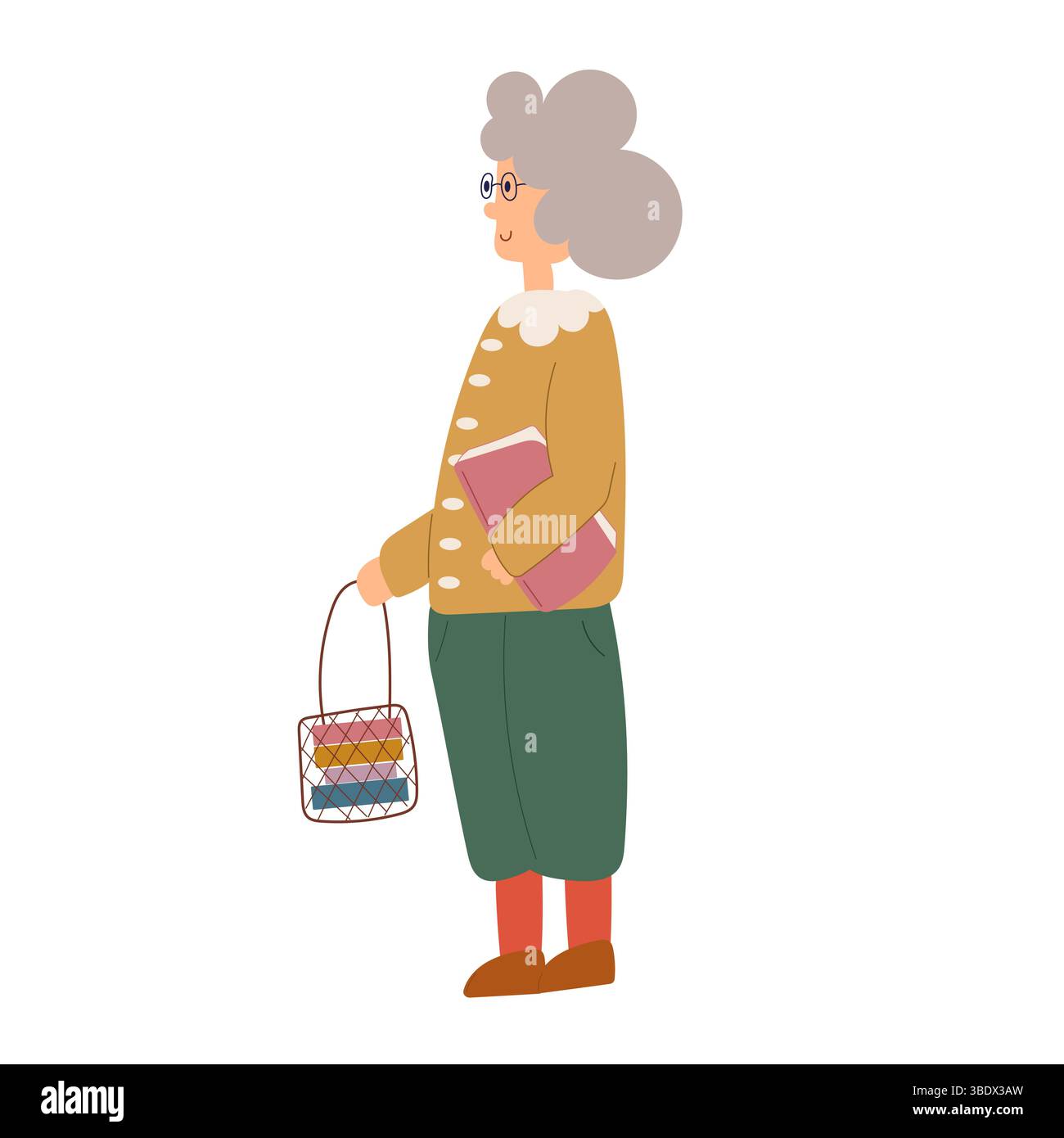 Senior female in retirement Stock Vector Images - Alamy