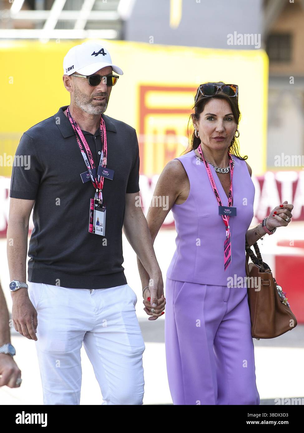 Zinedine Zidane and his wife Veronique Zidane during the Formula 1 Tag Heuer Grand Prix de ...