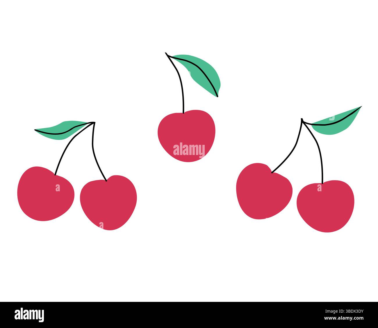 Cherry juice cherries vector illustration Stock Vector Images - Alamy