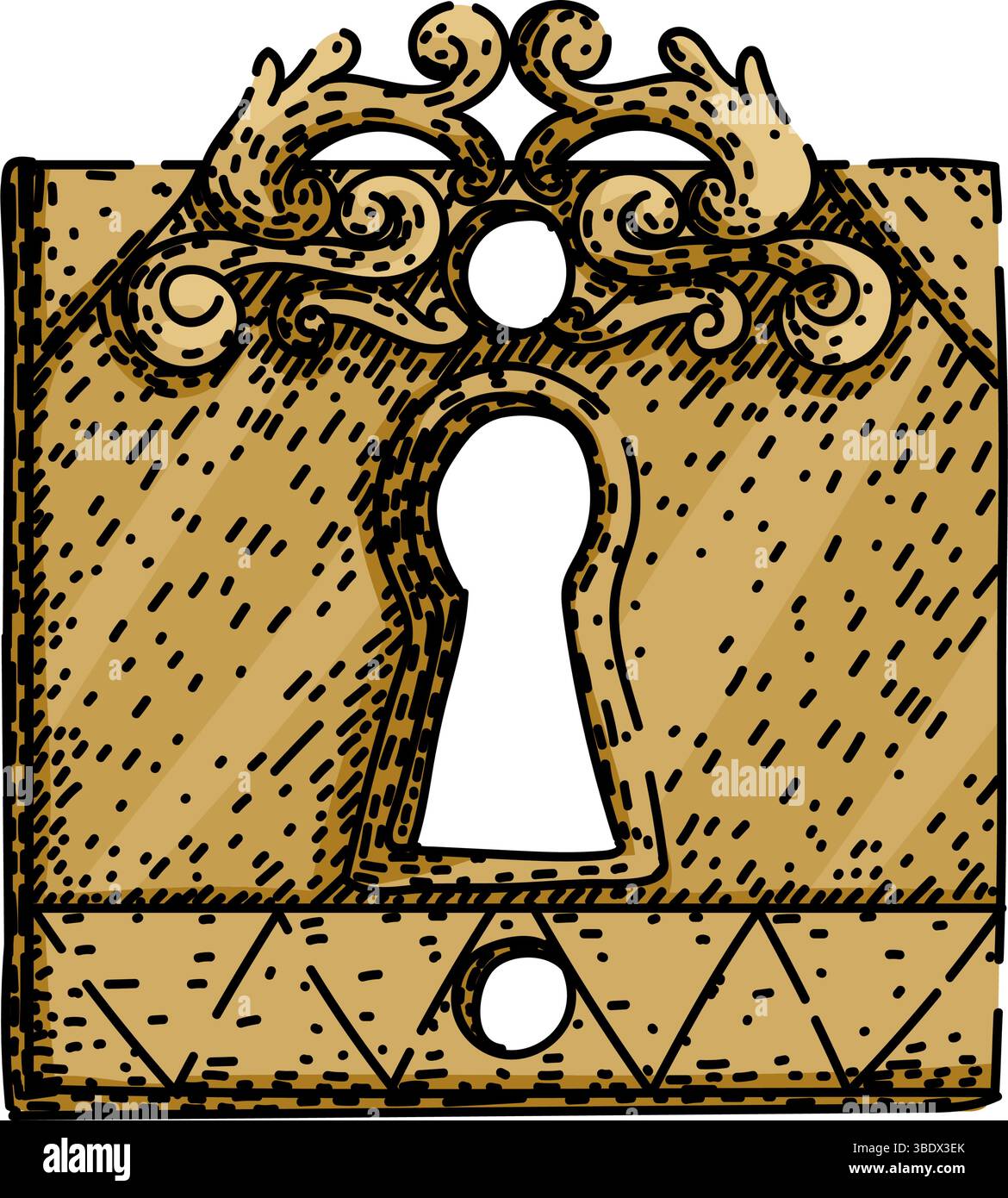 entry keyhole sketch hand drawn vector Stock Vector Image & Art - Alamy