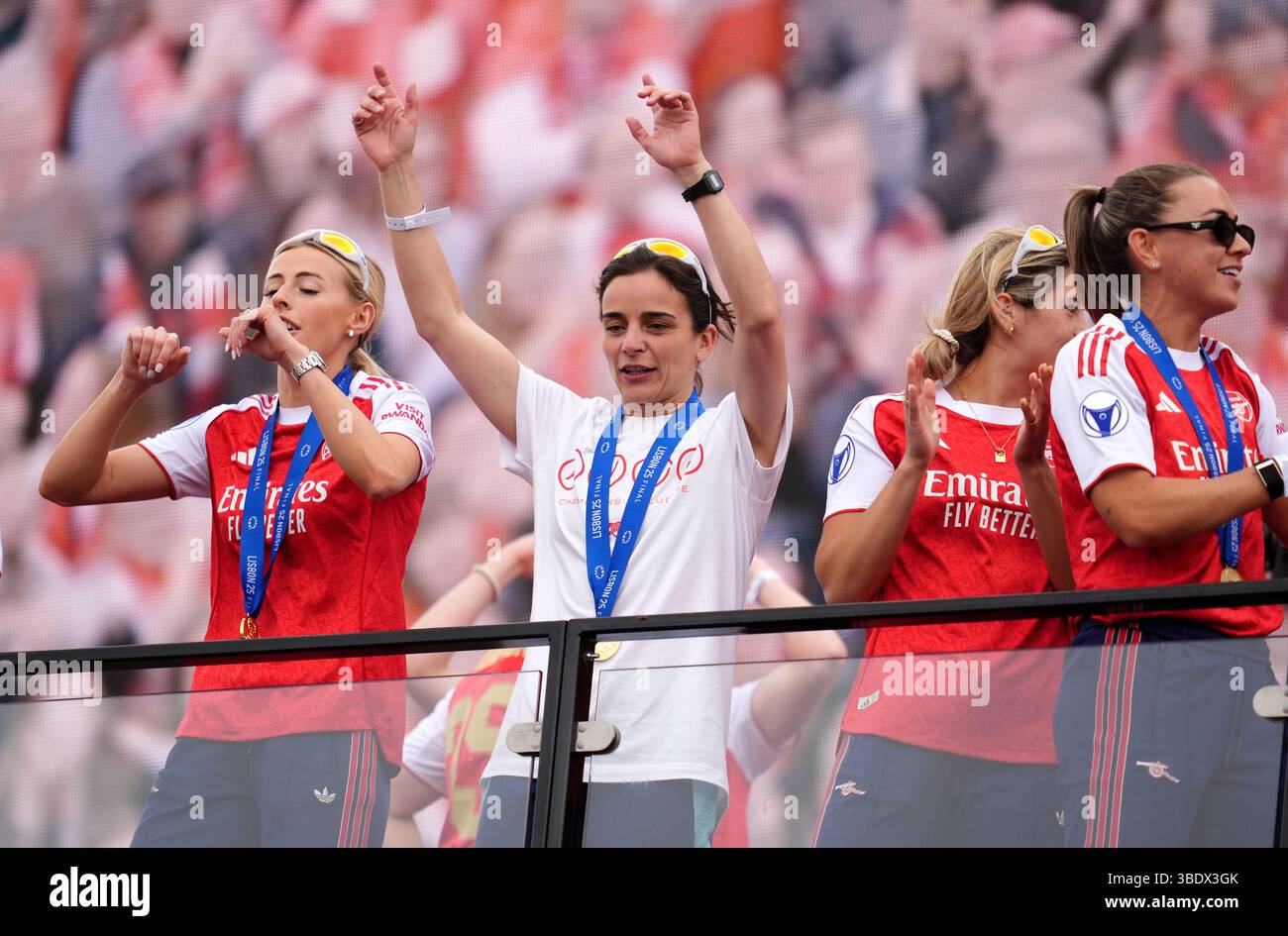 Arsenal manager Renee Slegers during the UEFA Women's Champions League ...