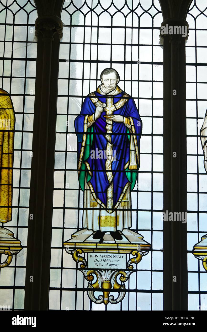 Stained Glass Portrait of John Mason Neale in Historical Church Setting ...