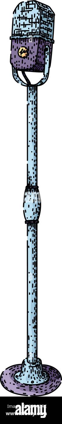 condenser microphone sketch hand drawn vector Stock Vector Image & Art ...