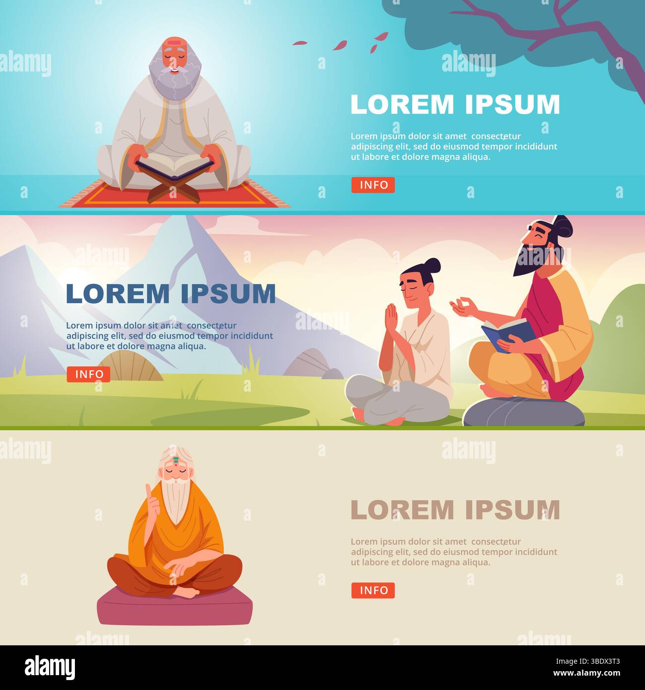 Spiritual masters Stock Vector Images - Alamy
