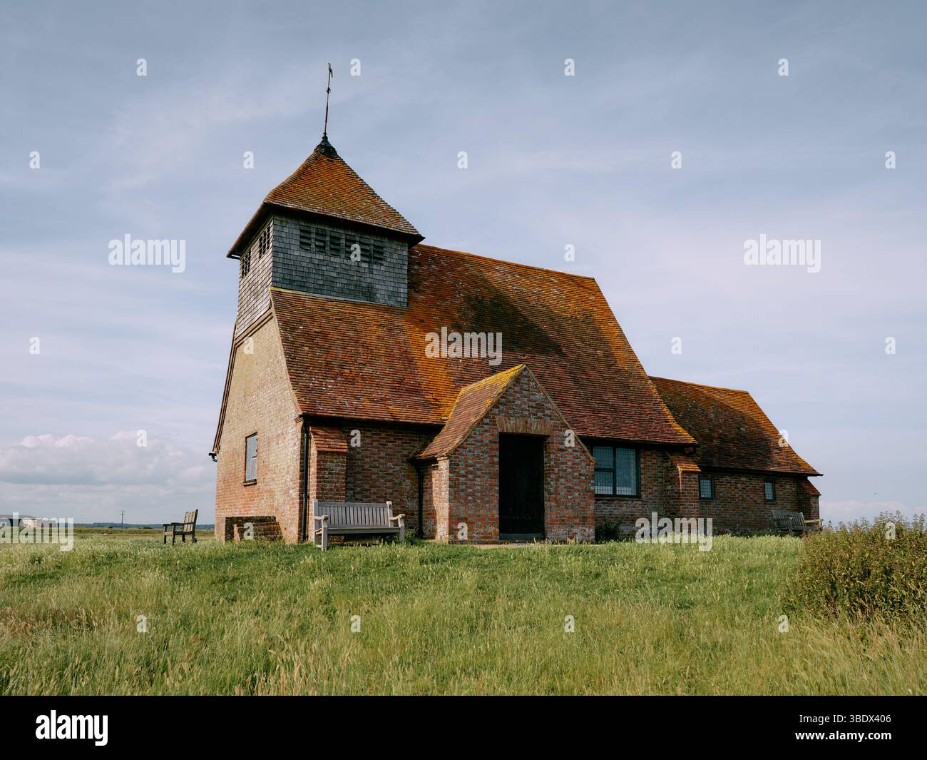 The remote and isolated St Thomas Becket Church, Fairfield, Romney ...