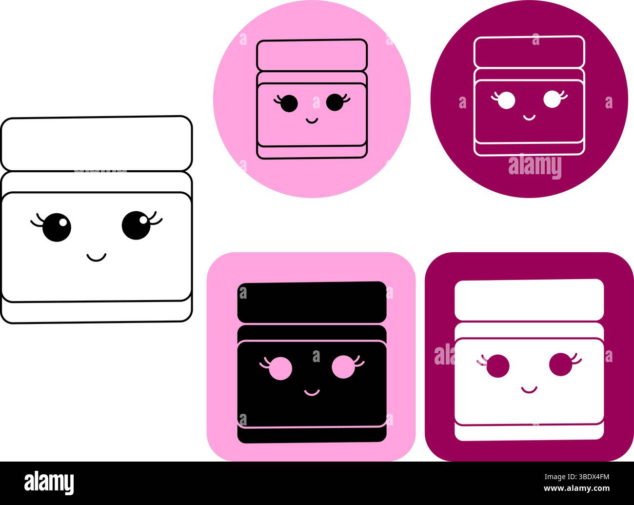 Facial cream logotype. Vector graphic line illustration. Black and ...