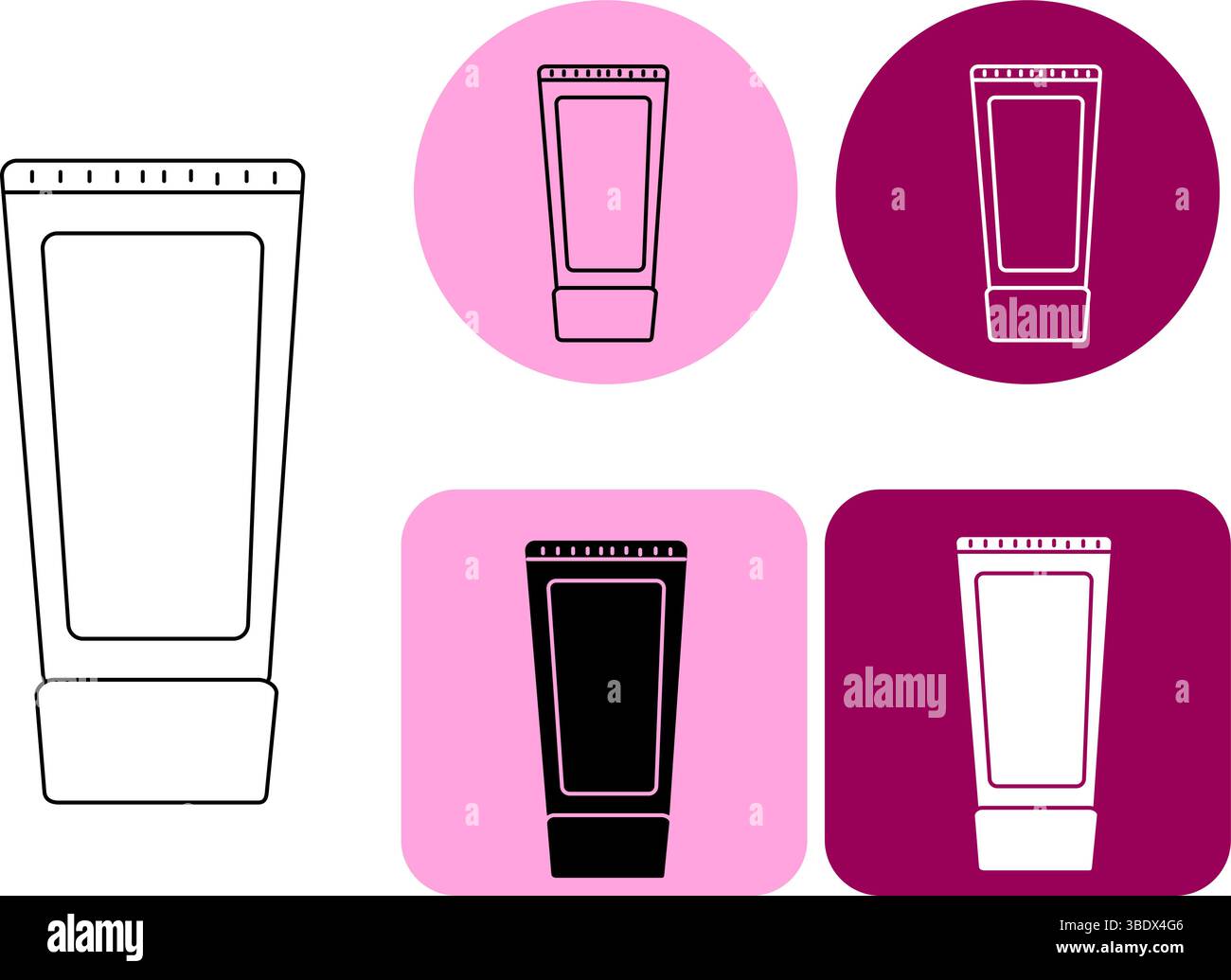 Body skin cream logotype. Vector graphic line illustration. Black and ...