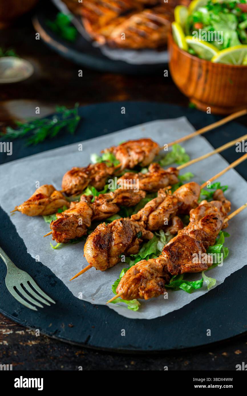 Grilled Shish Tawook – Chicken Thigh Cubes – Traditional Middle Eastern ...