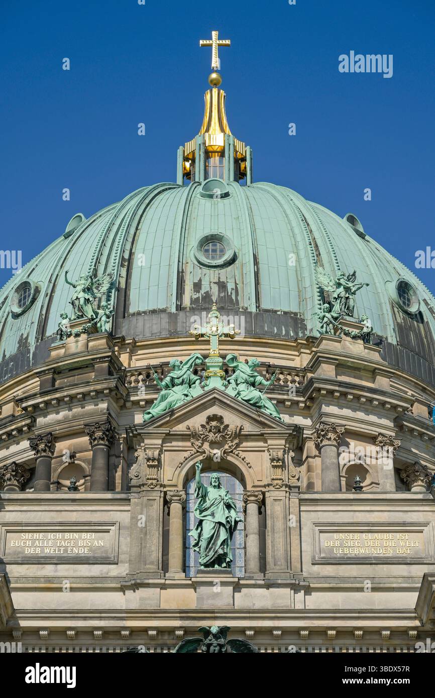 Figur Jesus Christus, Berliner Dom, Lustgarten, Mitte, Berlin ...