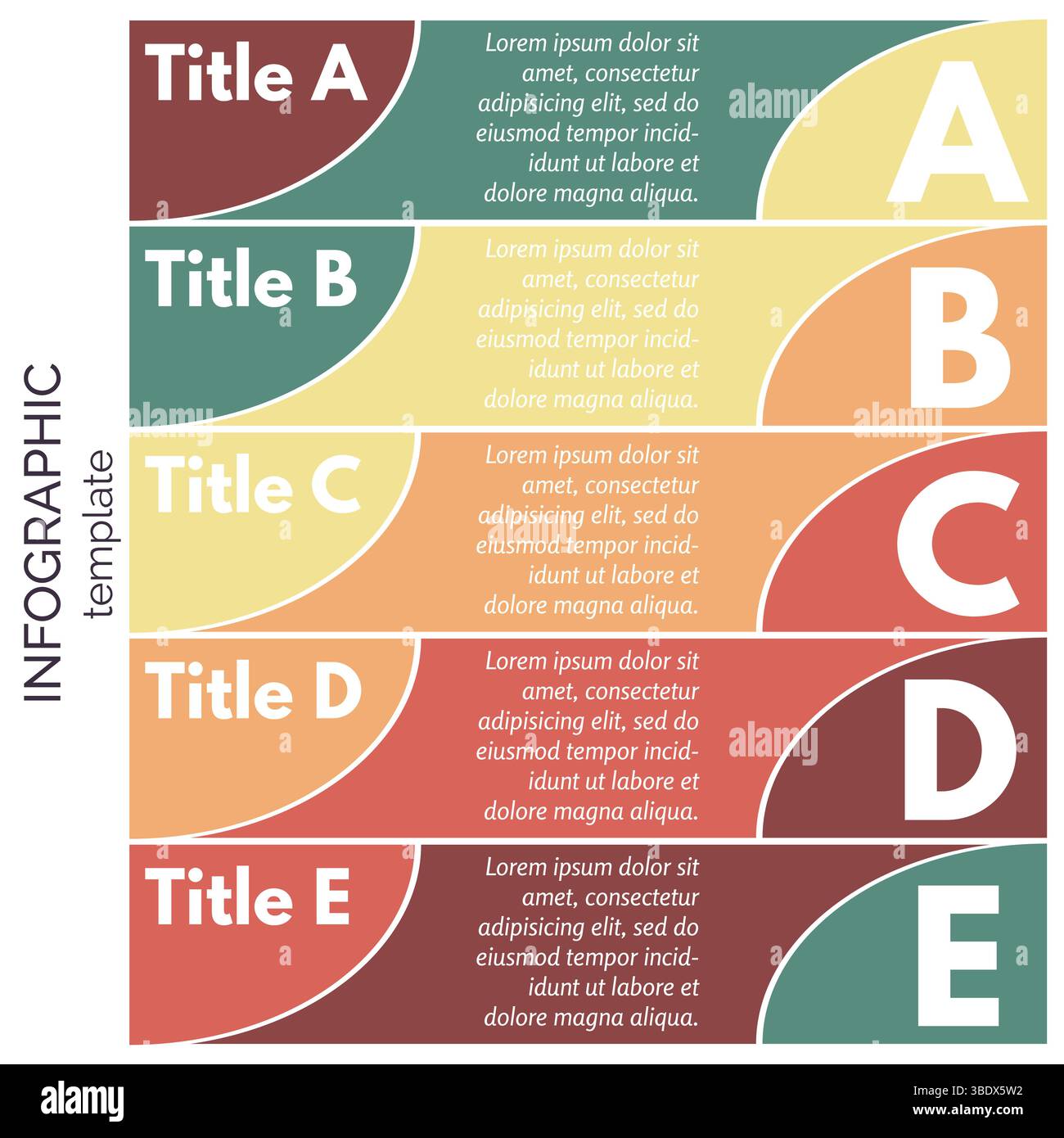 Five steps infographic design elements. Step by step infographic design ...