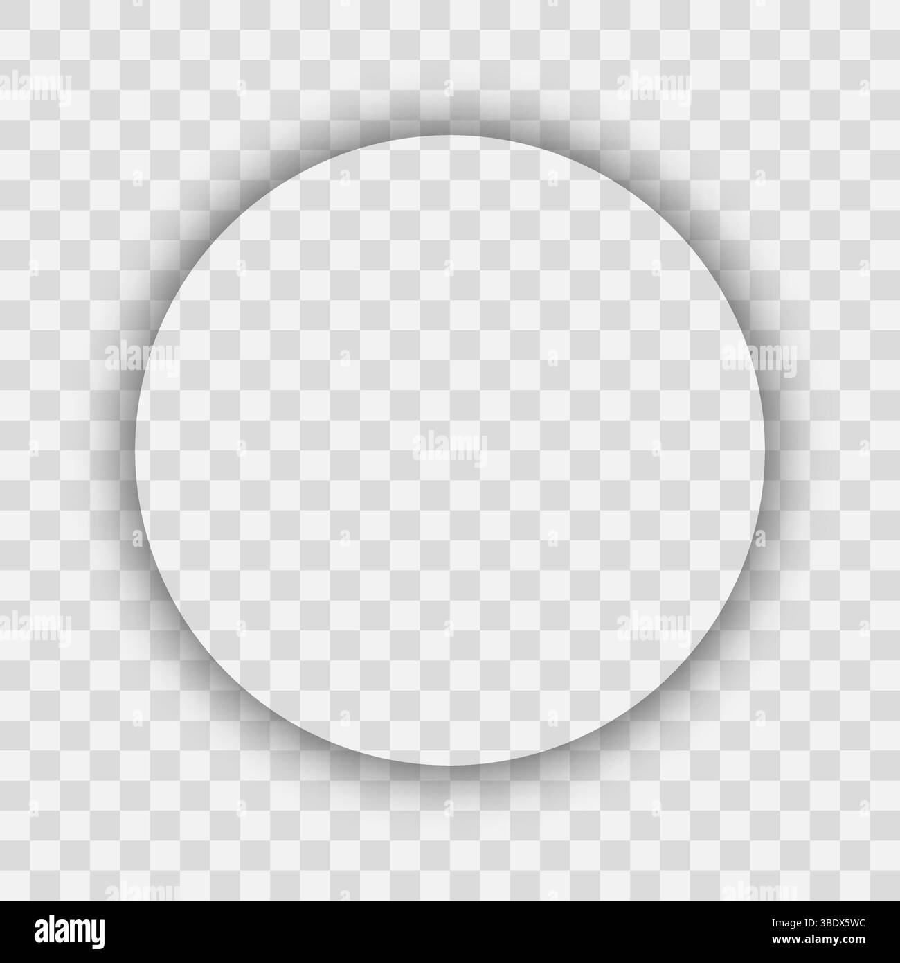 Dark transparent realistic shadow. Circle shadow isolated on transparent background. Vector ...