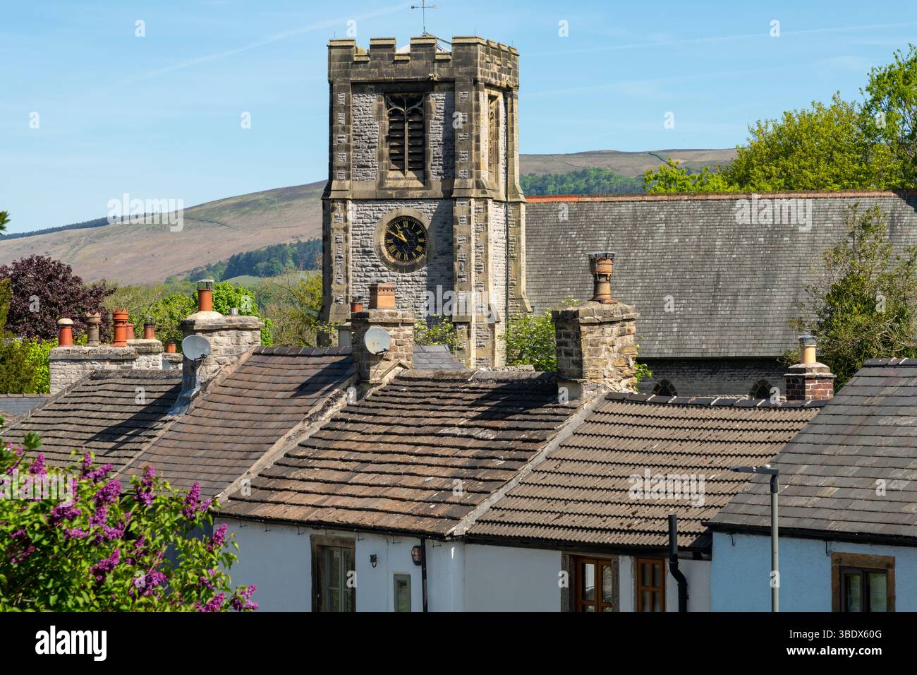 The village of Bradwell in the Peak District, Derbyshire, England Stock ...