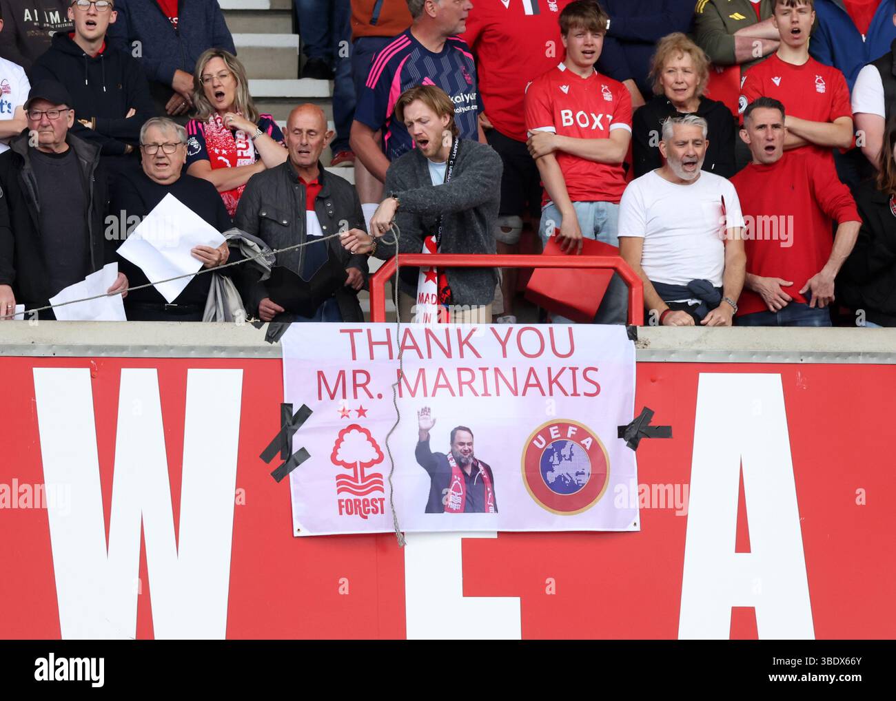 Nottingham, UK. 25th May, 2025. Nottingham Forest fans during the ...