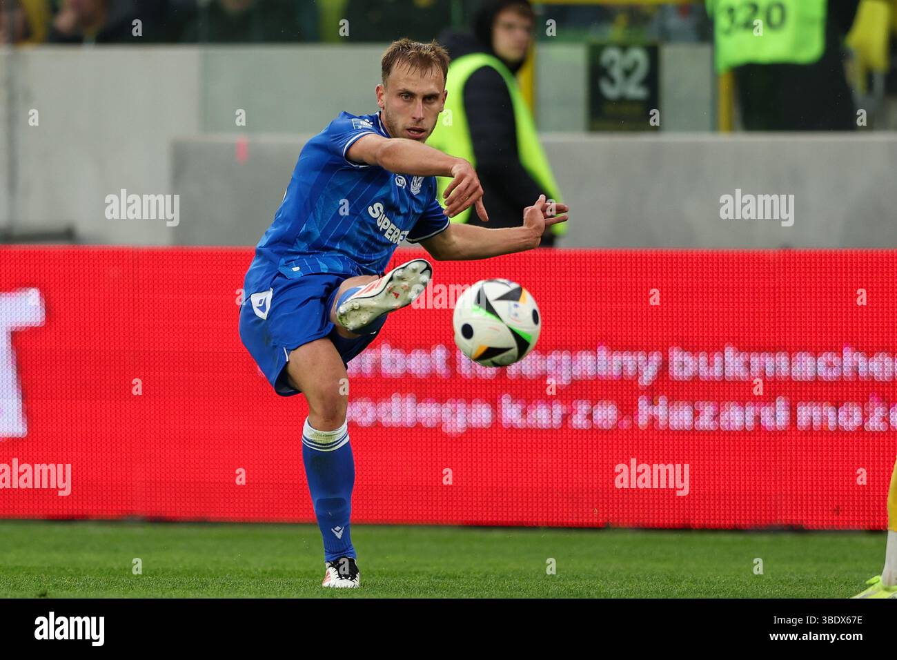 Katowice, Poland. 18th May, 2025. Michal Gurgul of Lech Poznan seen in ...