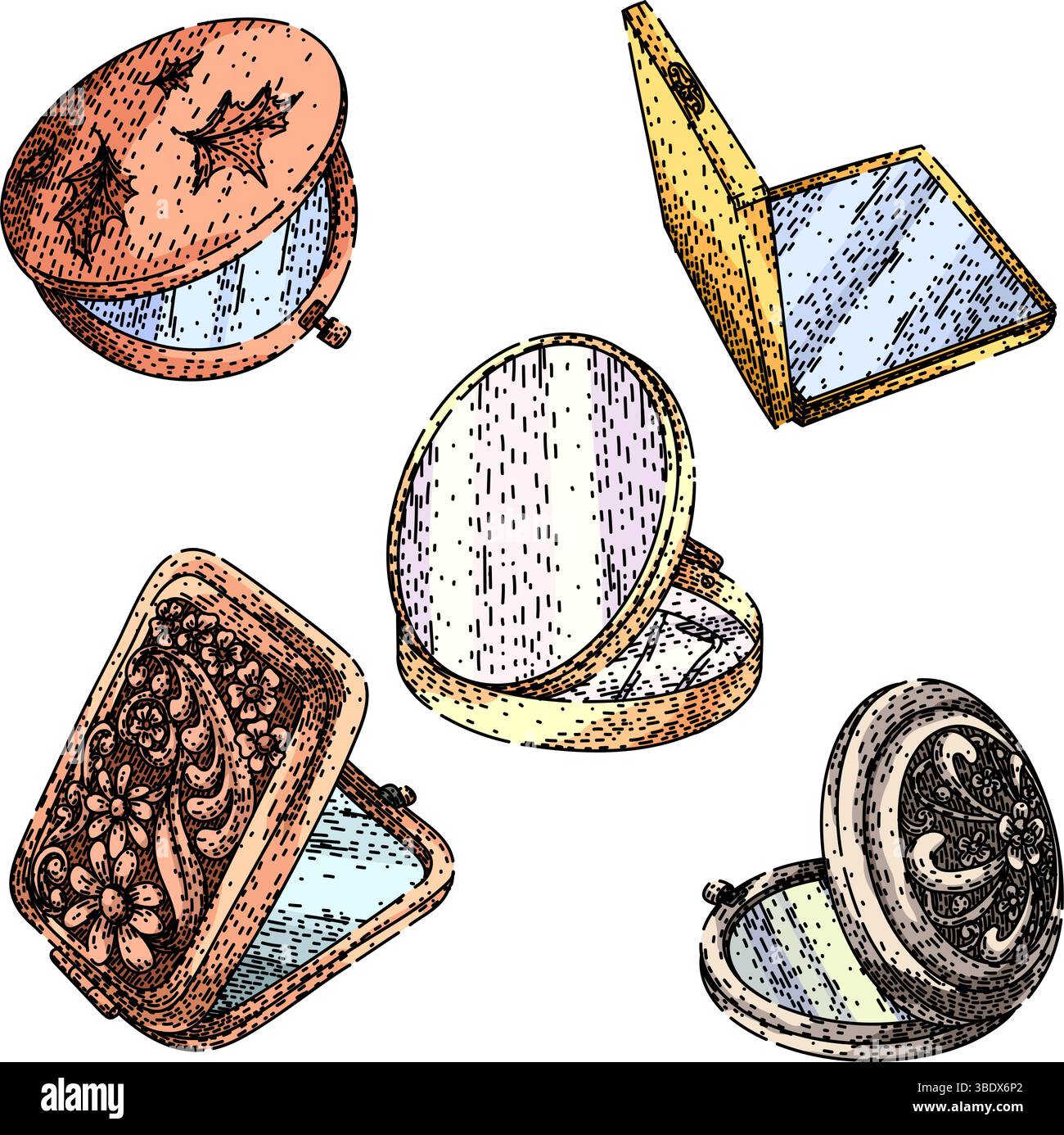 Handheld mirror vector Cut Out Stock Images & Pictures - Alamy