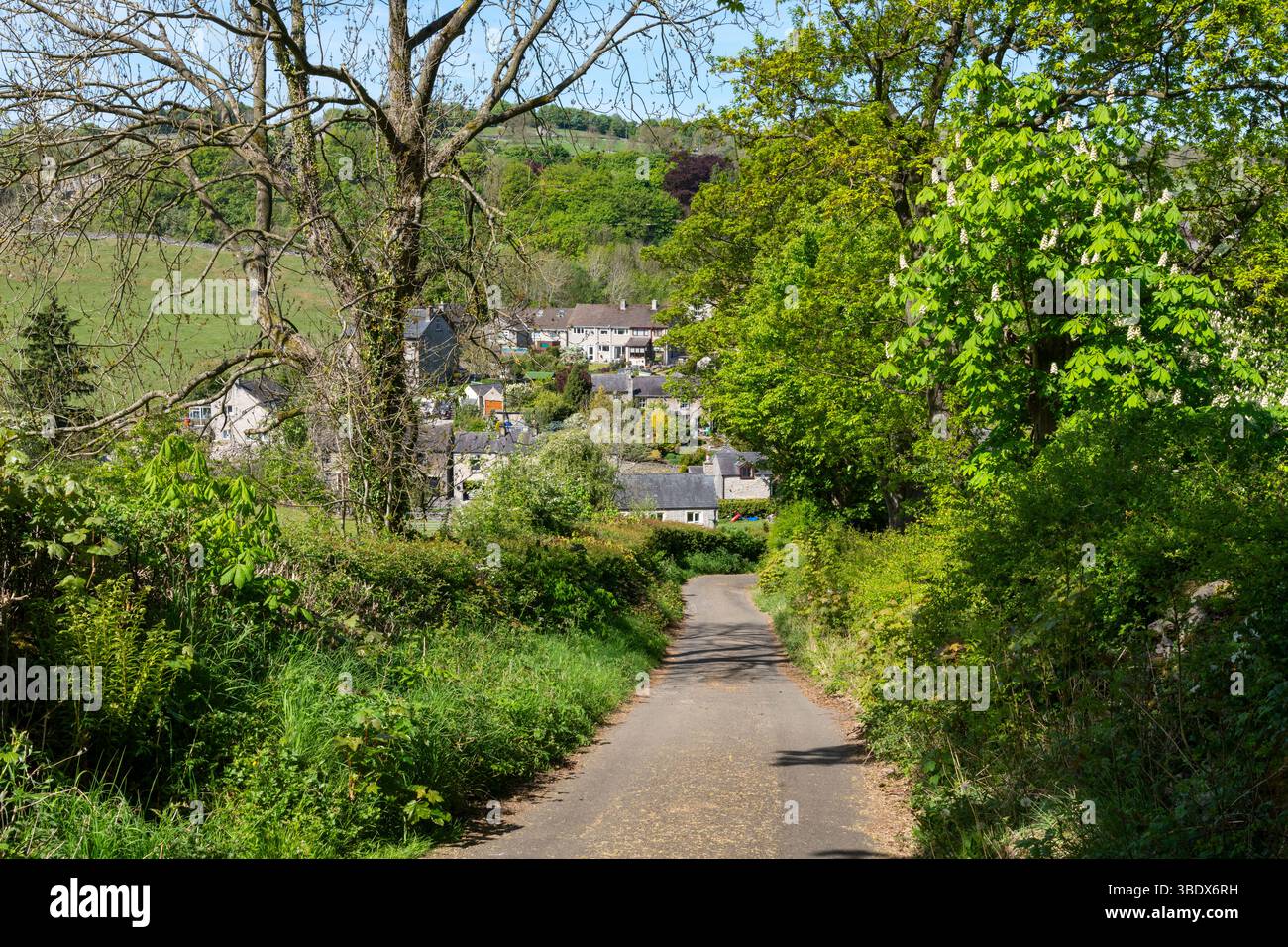 The village of Bradwell in the Peak District, Derbyshire, England Stock ...