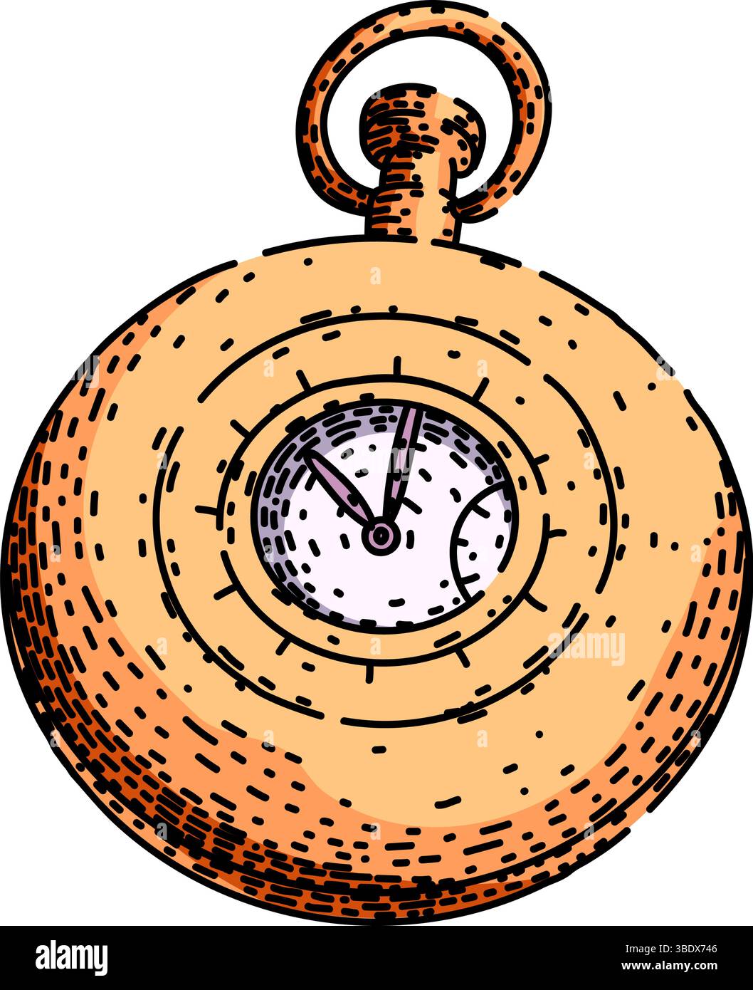 mechanical pocket watch sketch hand drawn vector Stock Vector Image ...