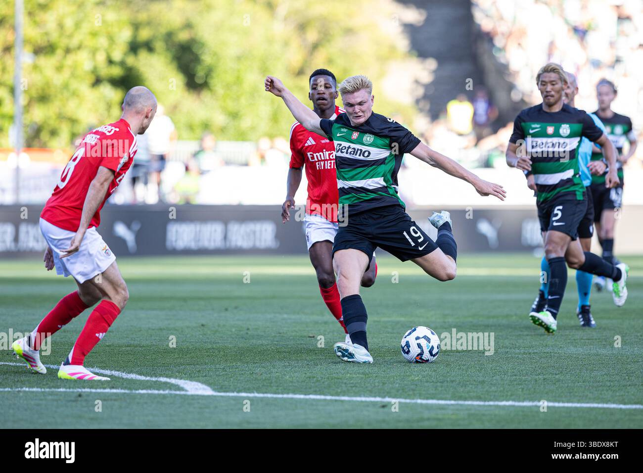 Oeiras, Portugal. 25th May, 2025. Conrad Harder of Sporting CP and ...