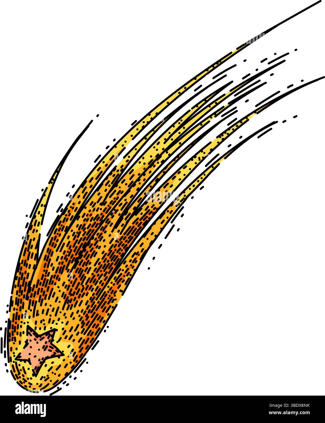 sky shooting star sketch hand drawn vector Stock Vector Image & Art - Alamy