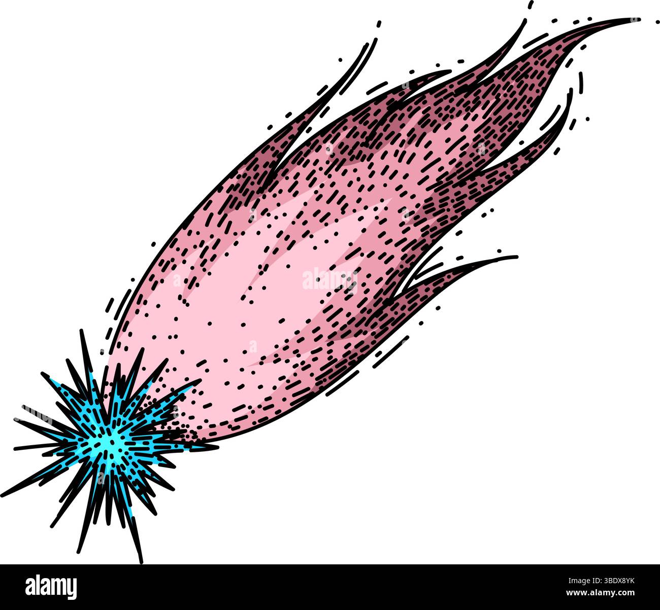 observation shooting star sketch hand drawn vector Stock Vector Image ...