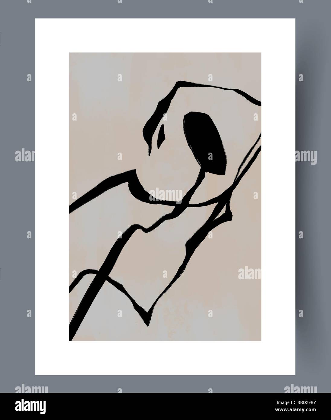 An Abstract Monochrome Artwork That Showcases Unique and Distinctive ...