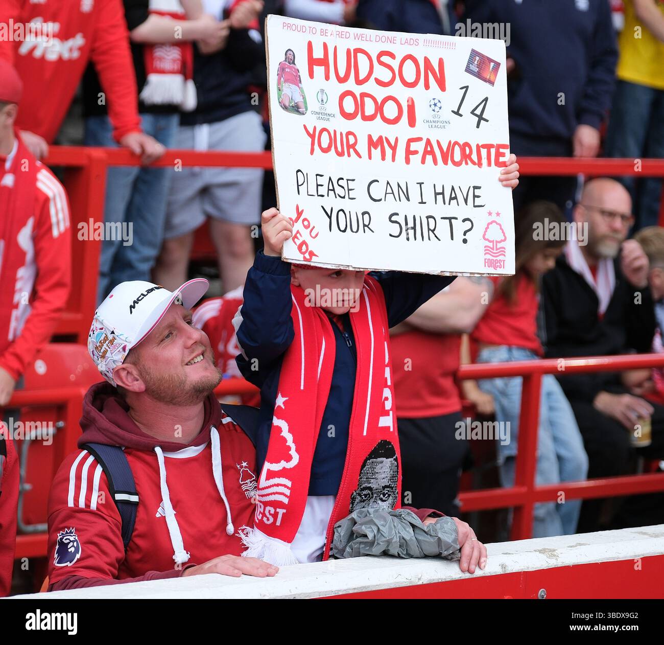 Nottingham, UK. 25th May, 2025. Young Nottingham Forest fan prior to ...