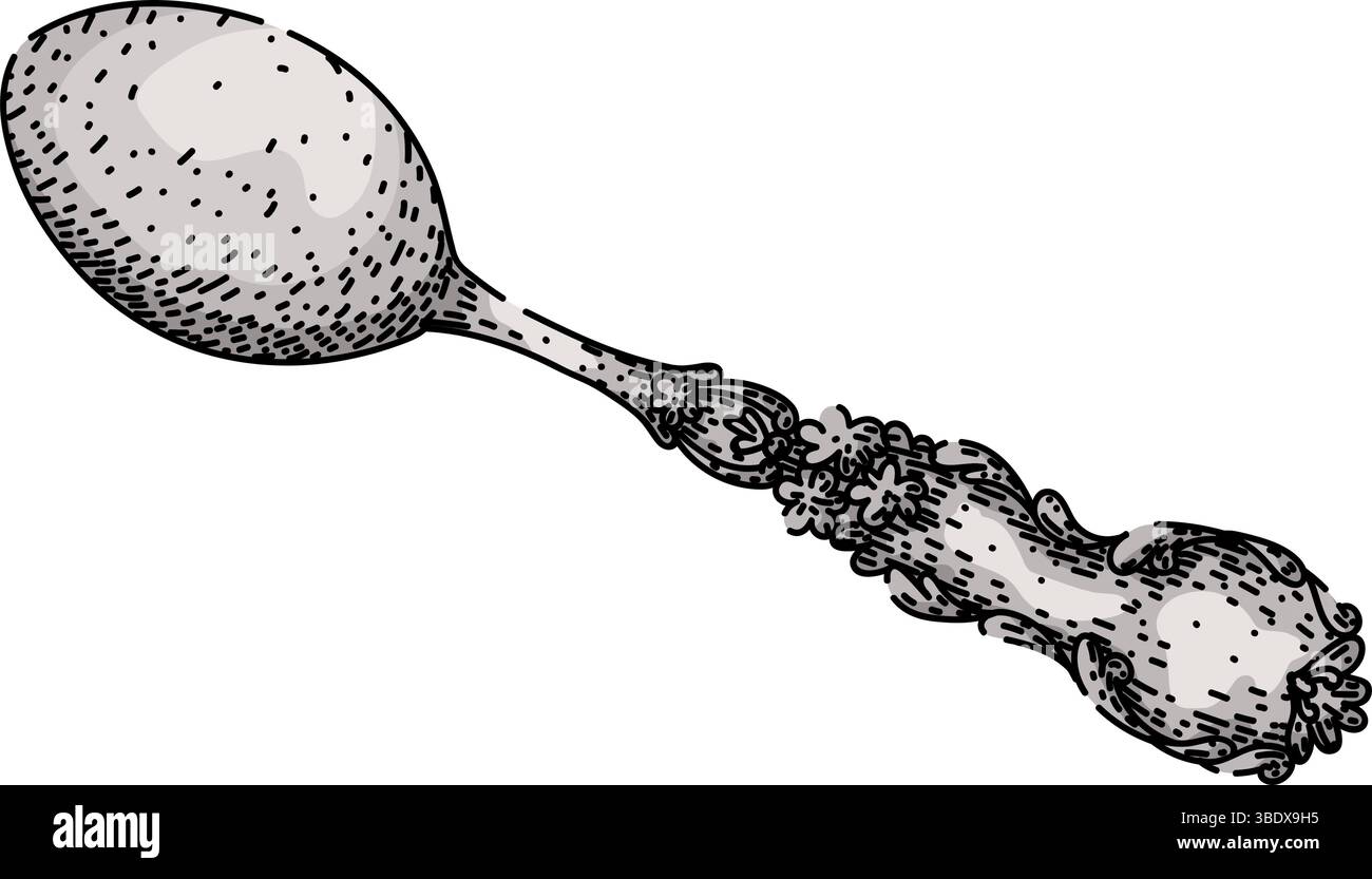 Handcrafted spoon Stock Vector Images - Alamy
