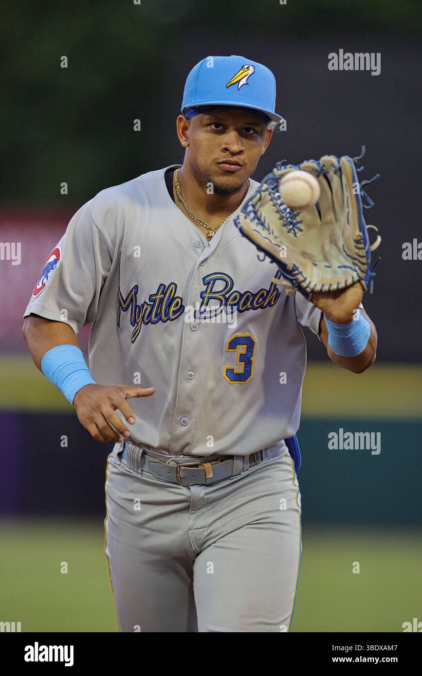 Hickory, USA. 24th May, 2025. Hickory, NC: Myrtle Beach Pelicans ...