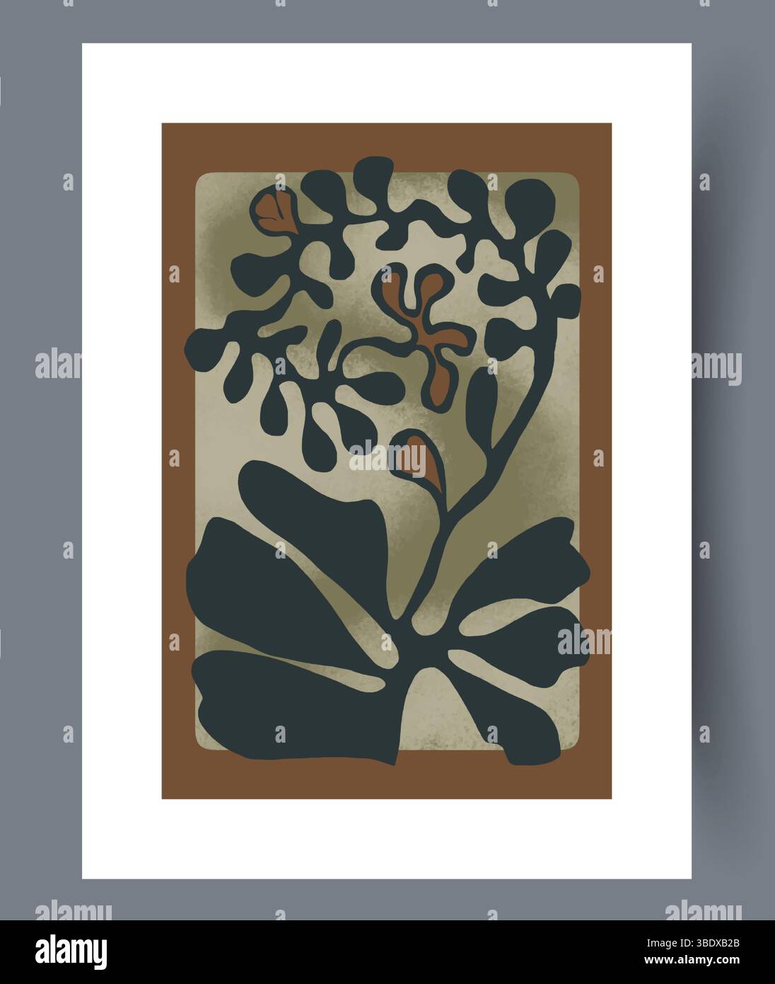 Stylized Botanical Illustration featuring an array of beautiful earthy ...