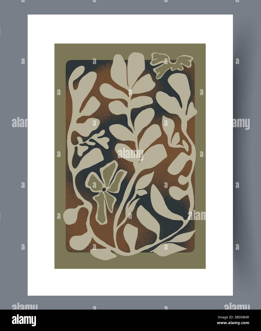 Stylized floral designs in earthy tones hi-res stock photography and ...