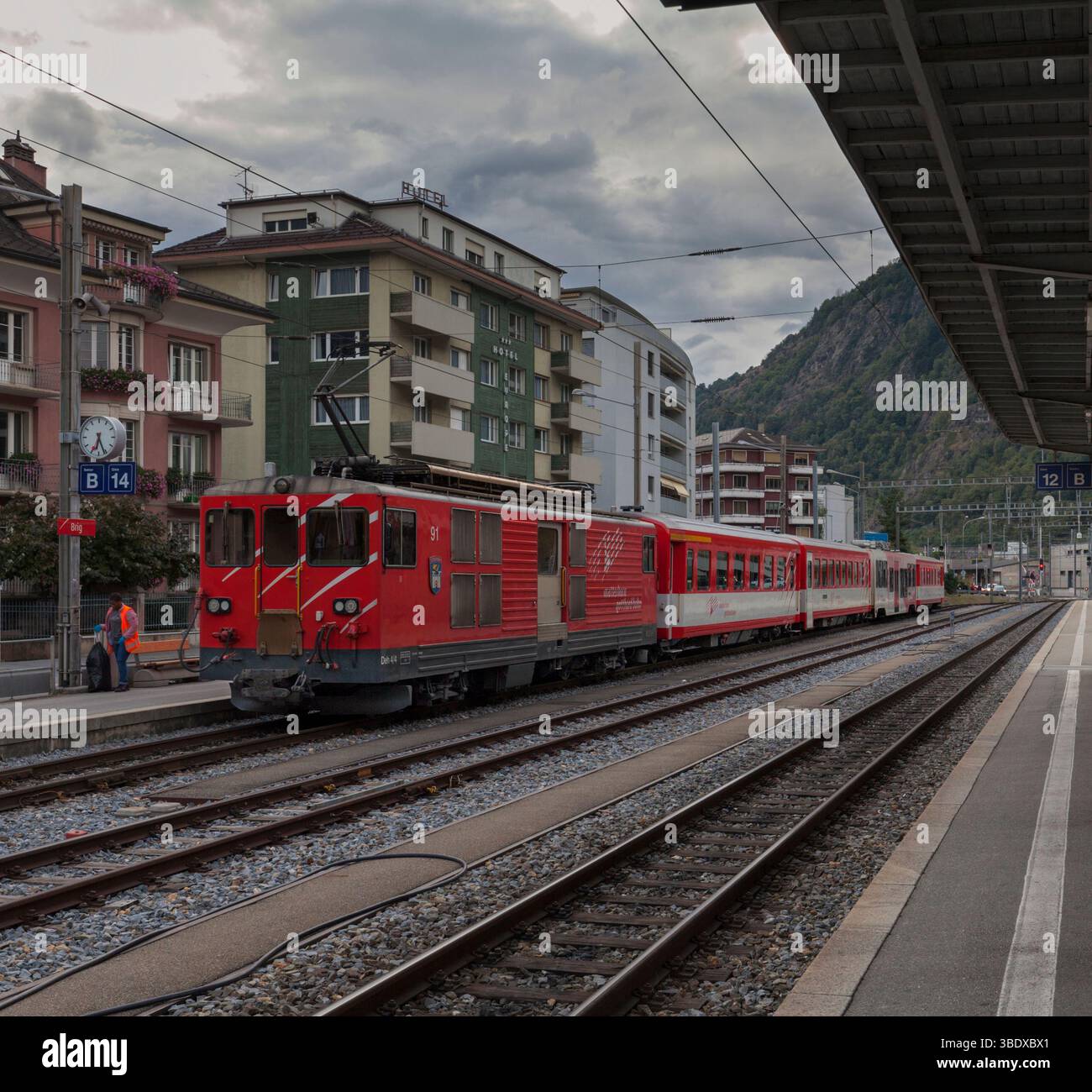Matterhorn Gotthard Bahn Deh 4/4 meter gauge electric motor luggage van ...