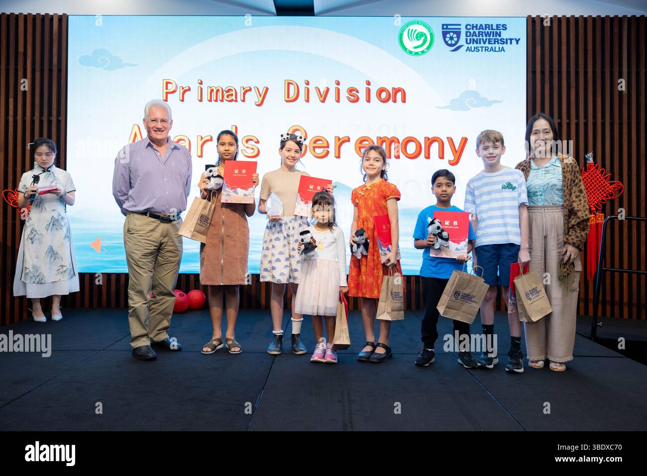 Darwin, Australia. 24th May, 2025. Prize winners of the "Chinese Bridge ...