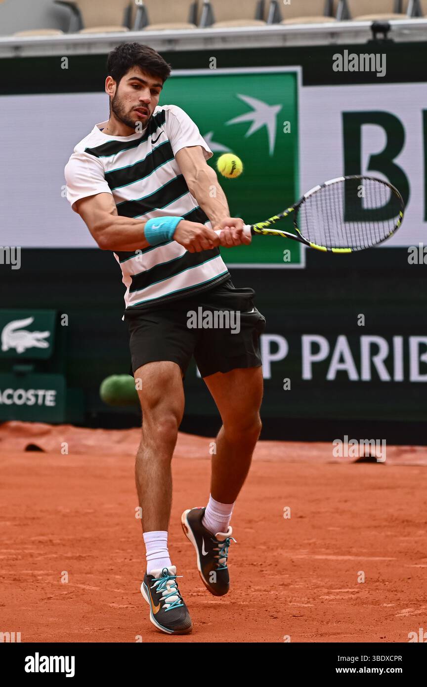 Paris, France. 26th May, 2025. Roland Garros 2025: Carlos Alcaraz (ESP ...