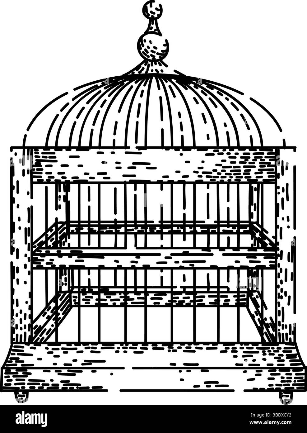 aviary birdcage sketch hand drawn vector Stock Vector Image & Art - Alamy