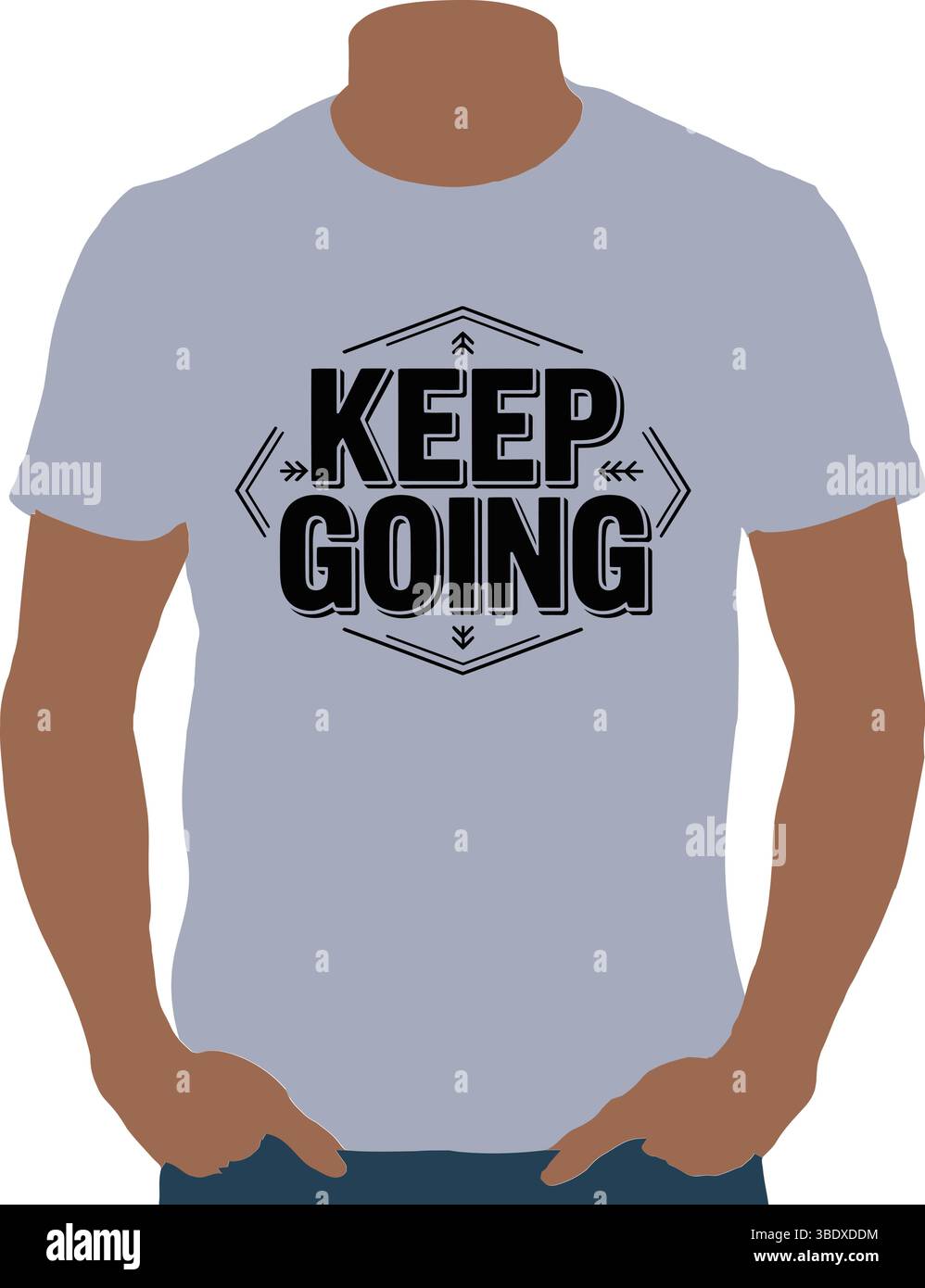 A minimalist vector illustration depicts a person wearing a black t ...