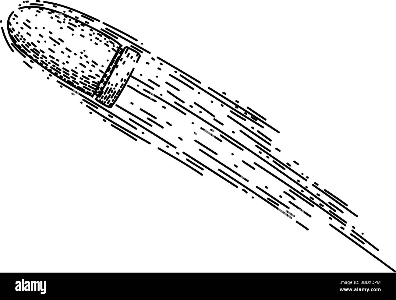 ammunition bullet flying sketch hand drawn vector Stock Vector Image ...