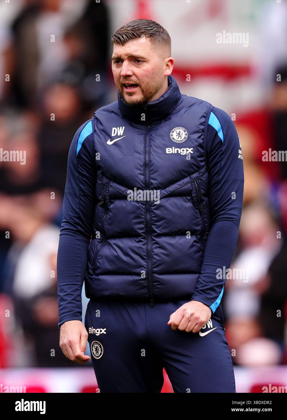 Chelsea assistant manager Danny Walker before the Premier League match ...