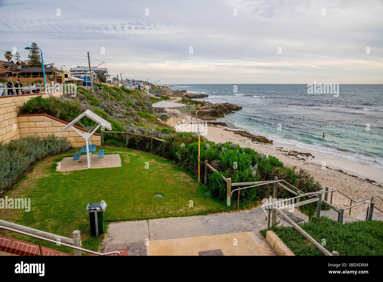 Scenic Oceanfront Park with Picnic Area, Pathways, and Rocky Beach ...