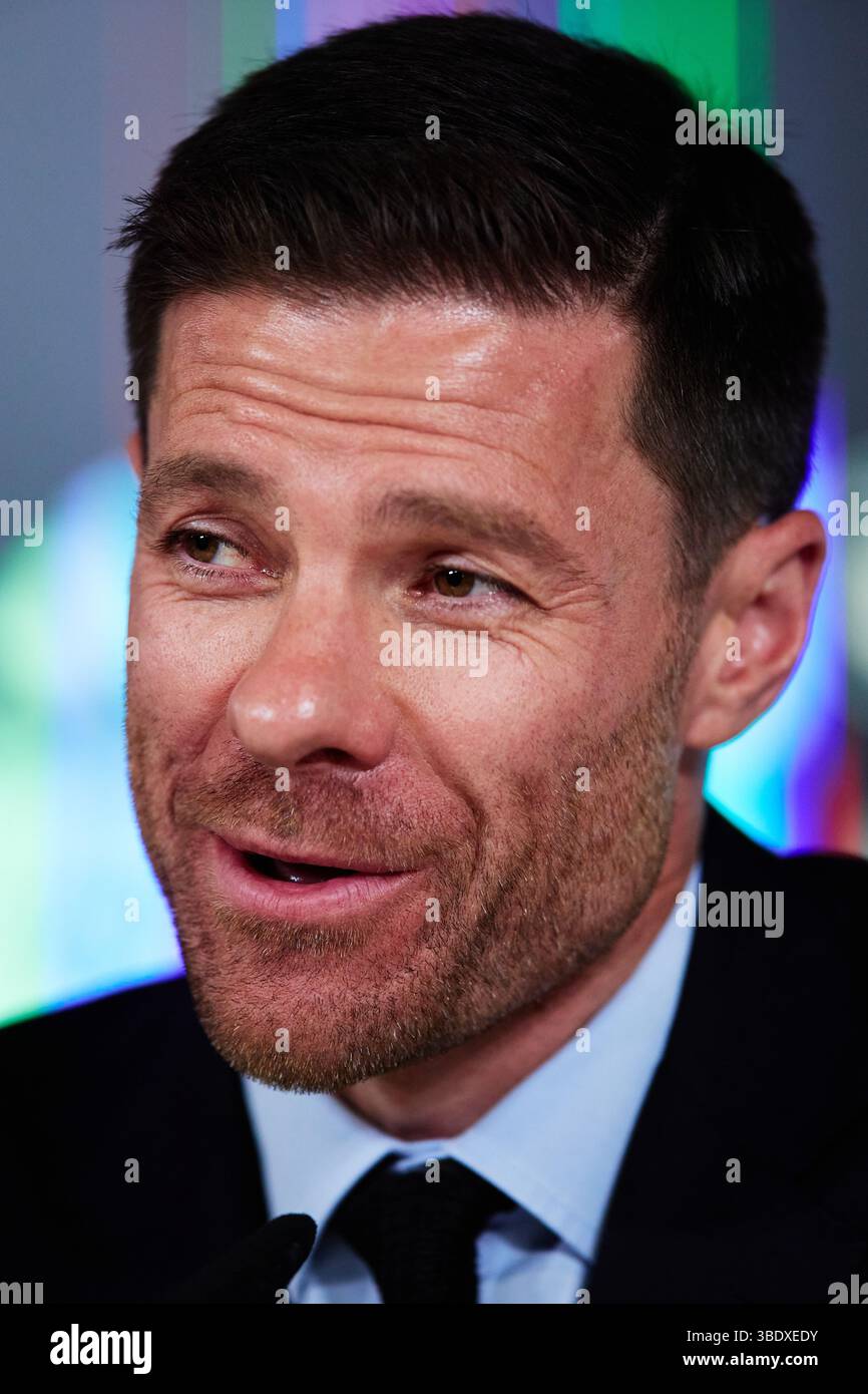 MADRID, SPAIN - MAY 26: New Real Madrid Head Coach Xabi Alonso faces ...