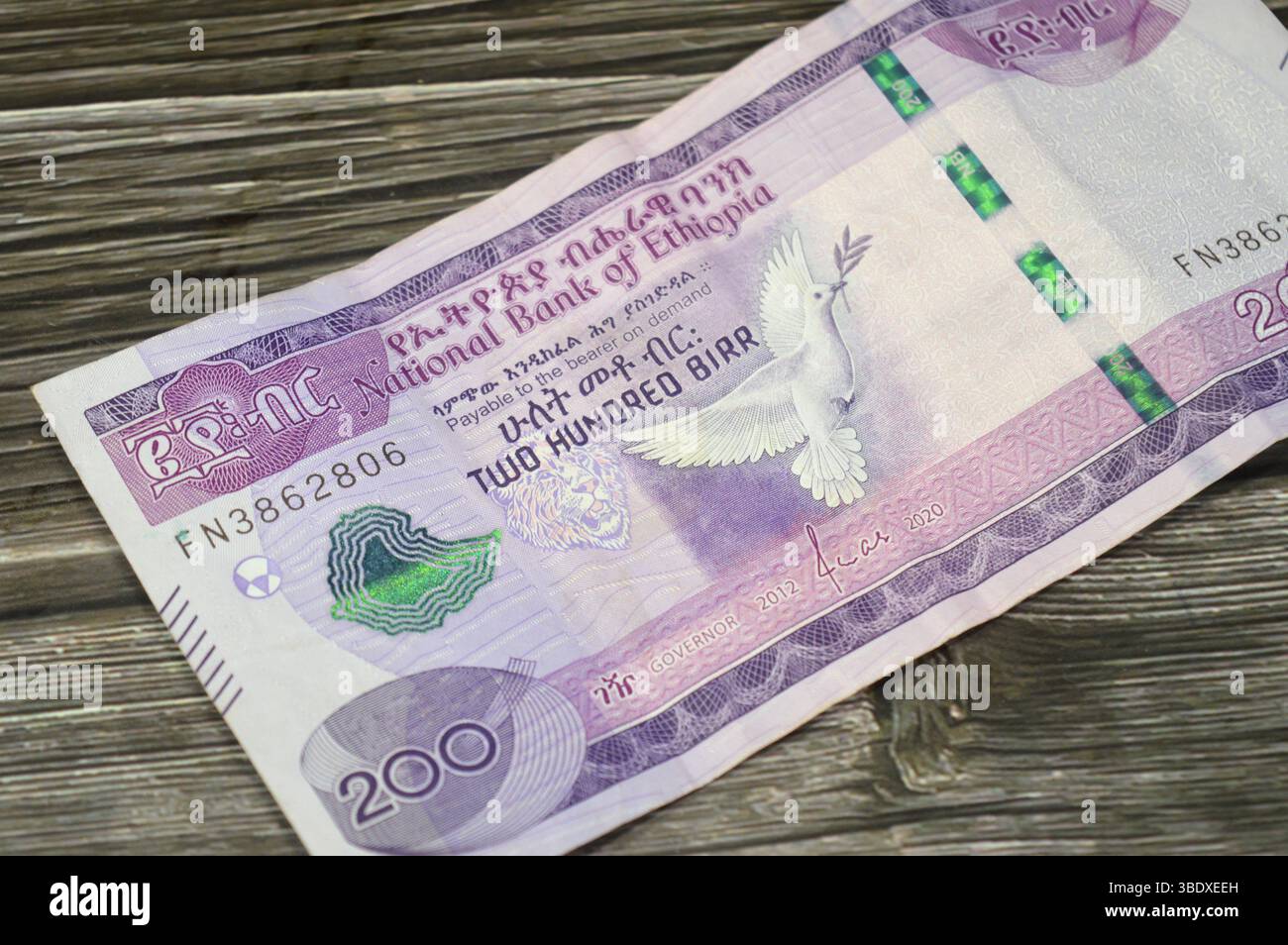 the obverse side of 200 ETB two hundred Ethiopian Birr issued by the ...